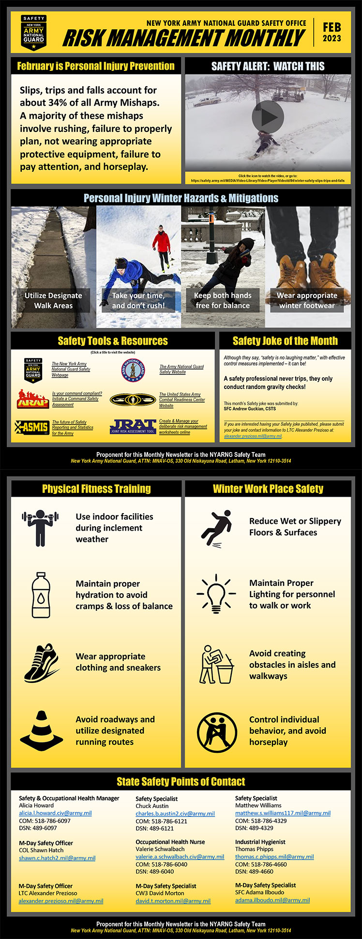 New York Army National Guard Safety Messages